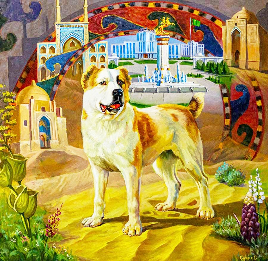 Turkmen Alabai in fine arts and photography